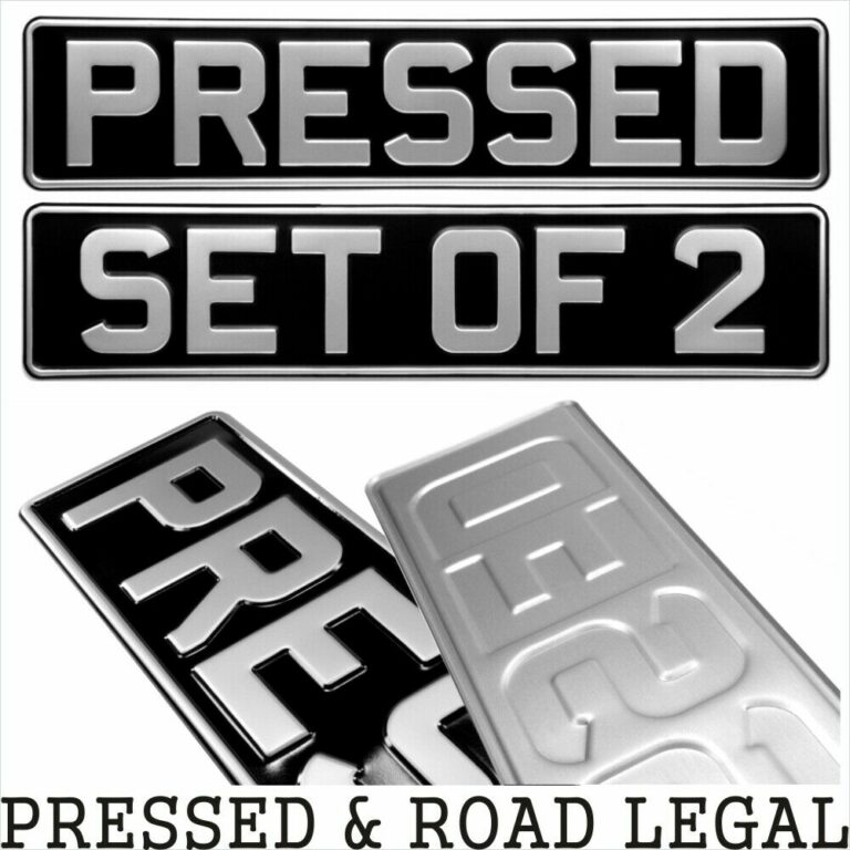 VINTAGE CAR NUMBER PLATES ALUMINIUM PRESSED - Exotic Number Plates